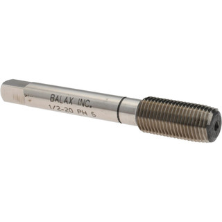 Balax Thread Forming Tap: 1/2-20 UNF, Plug, High Speed Steel, Bright ...