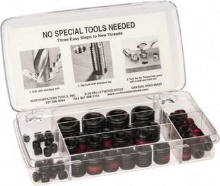Made in USA Thread Repair Kit: Threaded Insert 58 Pc, Steel Insert ...