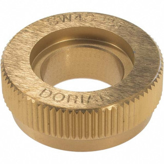 Dorian Tool Beveled Face Knurl Wheel: 1" Dia, 90 ° Tooth Angle, 25 TPI ...