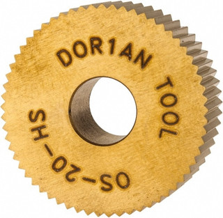 Dorian Tool Standard Knurl Wheel: 1" Dia, 90 ° Tooth Angle, 20 TPI ...