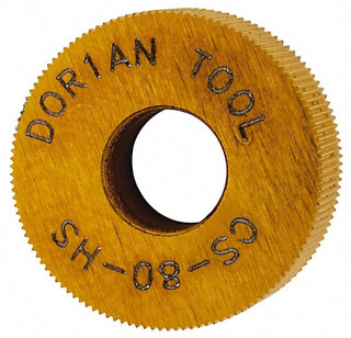 Dorian Tool Standard Knurl Wheel: 1/2" Dia, 70 ° Tooth Angle, 80 TPI ...