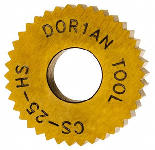 Dorian Tool Standard Knurl Wheel: 1/2" Dia, 90 ° Tooth Angle, 25 TPI ...