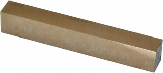 Cleveland Twist Drill Tool Bit Blank: 3/8" Wide, 1/2" High, 3" OAL, M42 ...