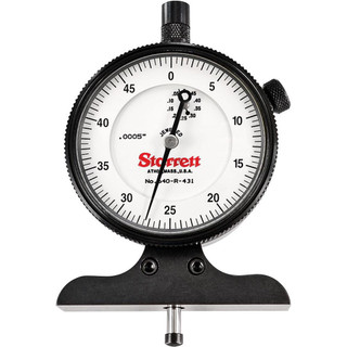 Starrett 0 to 1/2 Inch Range, White Dial Depth Gage 0.0005 Inch ...