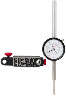 SPI Dial Indicator & Base Kit: 0-100 Dial Reading 1-1/4" Base Width, 4 ...