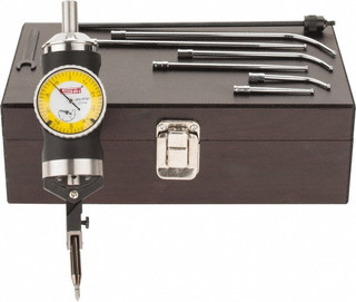 SPI Test Indicator Kit: 9 Pc, 2.5" Measuring Range, 0-25-0 Dial Reading ...
