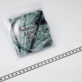 Made in USA 4 m Long x 0.5 mm Wide, 1/16 Inch Graduation, White, Mylar ...