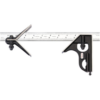 Starrett 3 Piece, 12" Combination Square Set 1/100, 1/32, 1/50 & 1/64 ...
