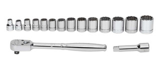 Williams Industrial Tools 16 pc 3/8" Drive 12-Point Metric Shallow ...