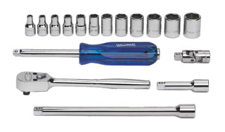 Williams Industrial Tools 17 pc 1/4" Drive 6-Point Metric Shallow ...
