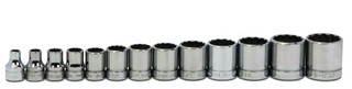 Williams Industrial Tools 13 pc 3/8" Drive 12-Point SAE Shallow Socket ...