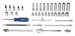 Williams Industrial Tools 38 pc 1/4" Drive 6-Point SAE Shallow and Deep ...