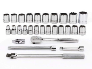 Williams Industrial Tools 29 pc 1/2" Drive 12-Point Metric Shallow ...