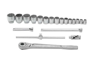 Williams Industrial Tools 20 pc 3/4" Drive 12-Point Metric Shallow ...