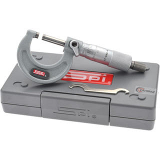 SPI Mechanical Outside Micrometer: 1" Range, 0.0001" Graduation 0. ...