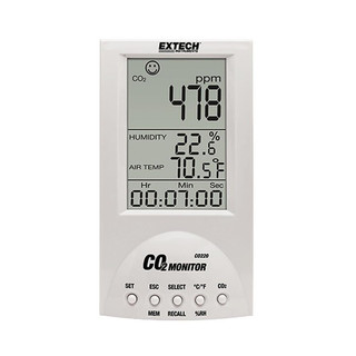 Extech CO2 Detector, Carbon Dioxide Monitor, Alarm Type: Audible ...