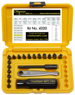 Chapman Standard + Open Slot Screwdriver Set, Safety Yellow Case - 4320 ...