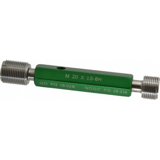 GF Gage Plug Thread Gage: M20x1.50 Thread, 6H Class, Double End, Go ...