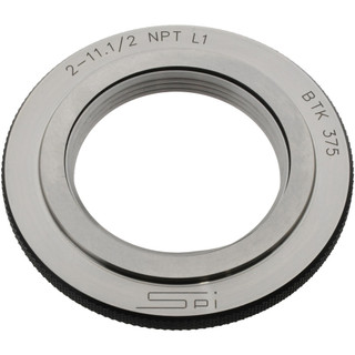SPI Threaded Pipe Ring: 2-11-1/2" NPT, Class L1 Tool Steel, NIST 34-453 ...