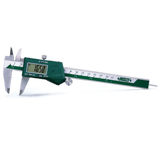 Insize Digital Caliper with Round Depth Bar, 0-6"/0-150mm Range - 1119-150