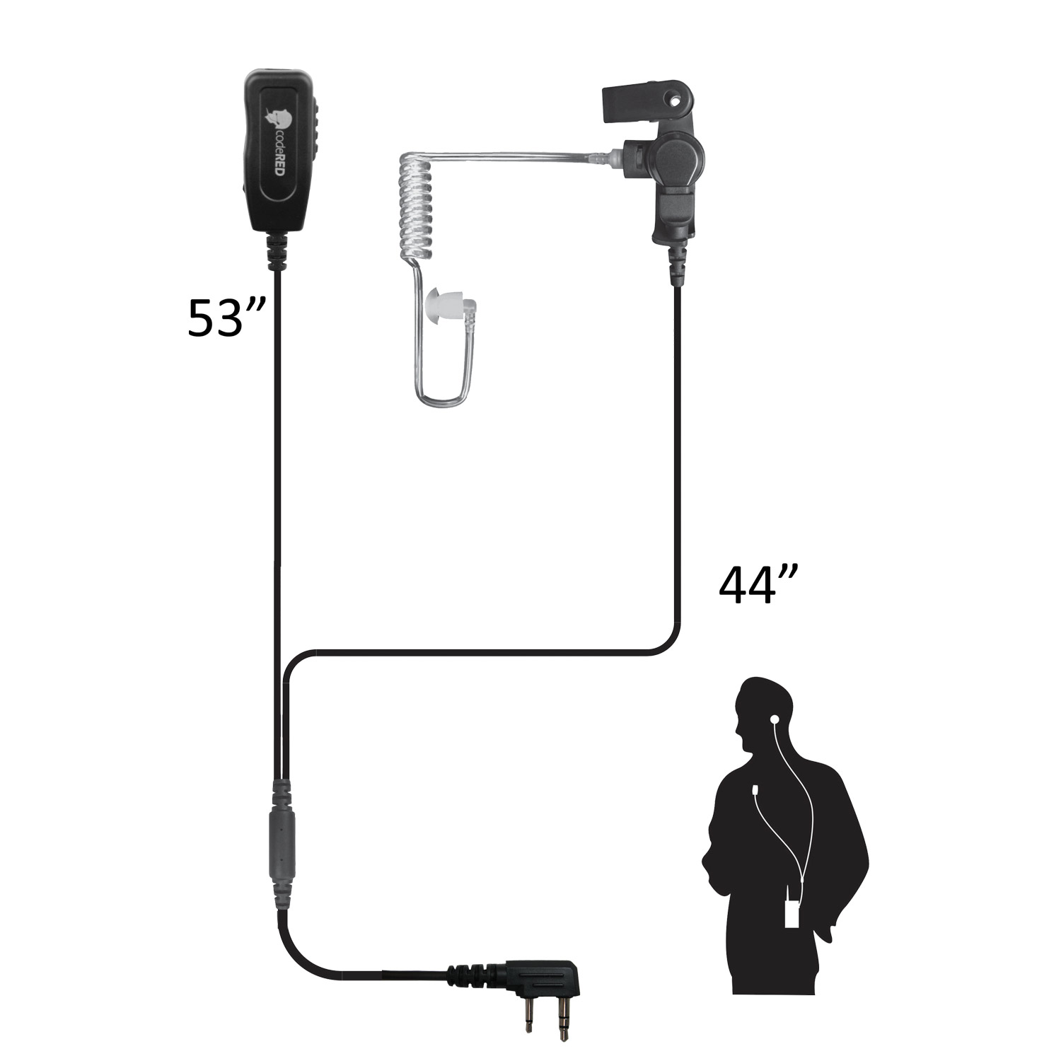 Investigator Two-Wire Microphone | Code Red Headsets - Headsets and ...