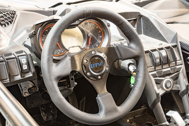 Can-Am Maverick X3 Bolt On Fixed Leather Steering Wheel Kit by UTV Inc ...