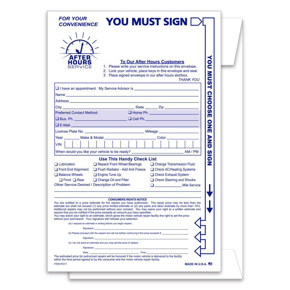 Night Drop Envelope, Style 7211