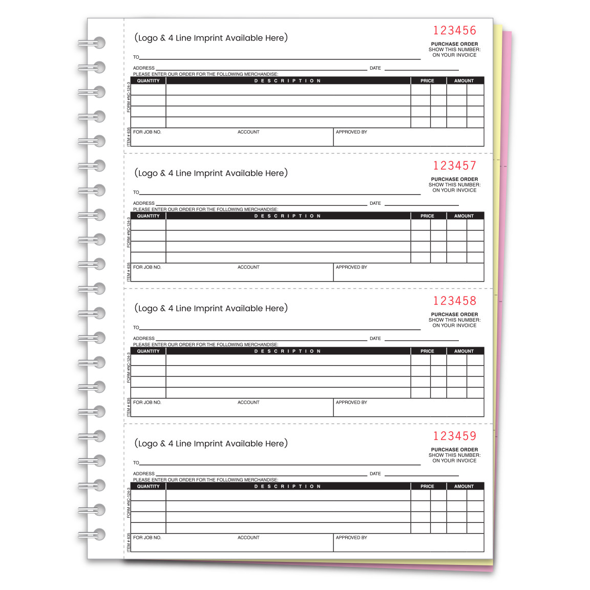 Purchase Order Book, Custom