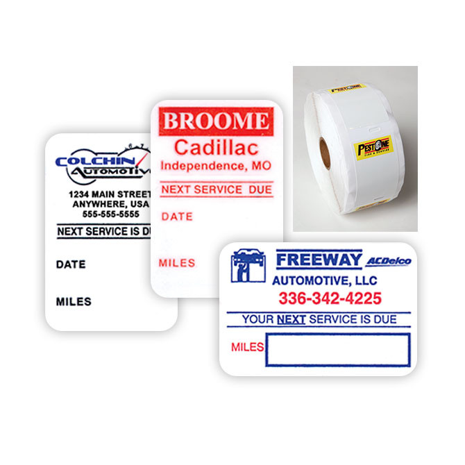 Custom Oil Change Stickers And Decals For Auto Service