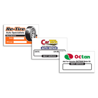 Custom Service Reminder Stickers | Auto Service Repair Shops