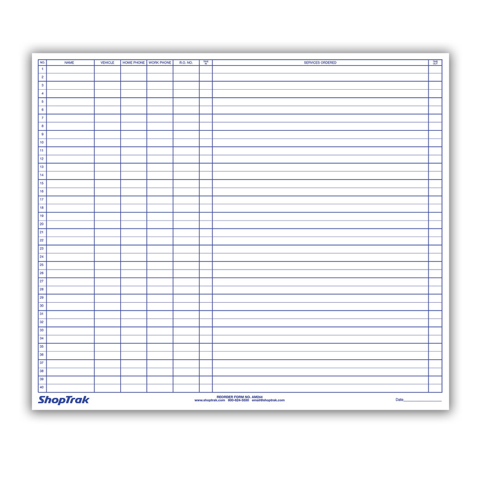 ShopTrak® – Auto Shop Supplies & Dealership Paper Forms