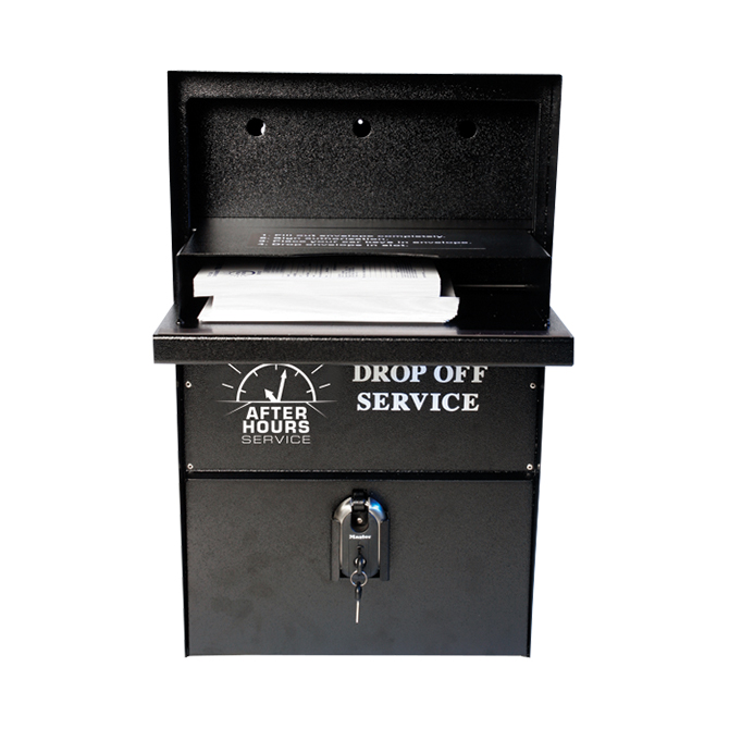 Automotive After Hours Key Drop Box, Wall Mounted