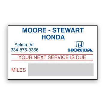 Custom Service Reminder Stickers, Style 2 - Qty. 1000