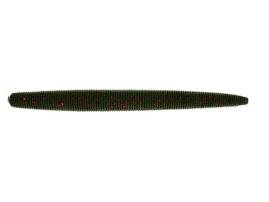 Wave Worm 5 Inch Tiki Bamboo Stick Green Pumpkin Red Flake