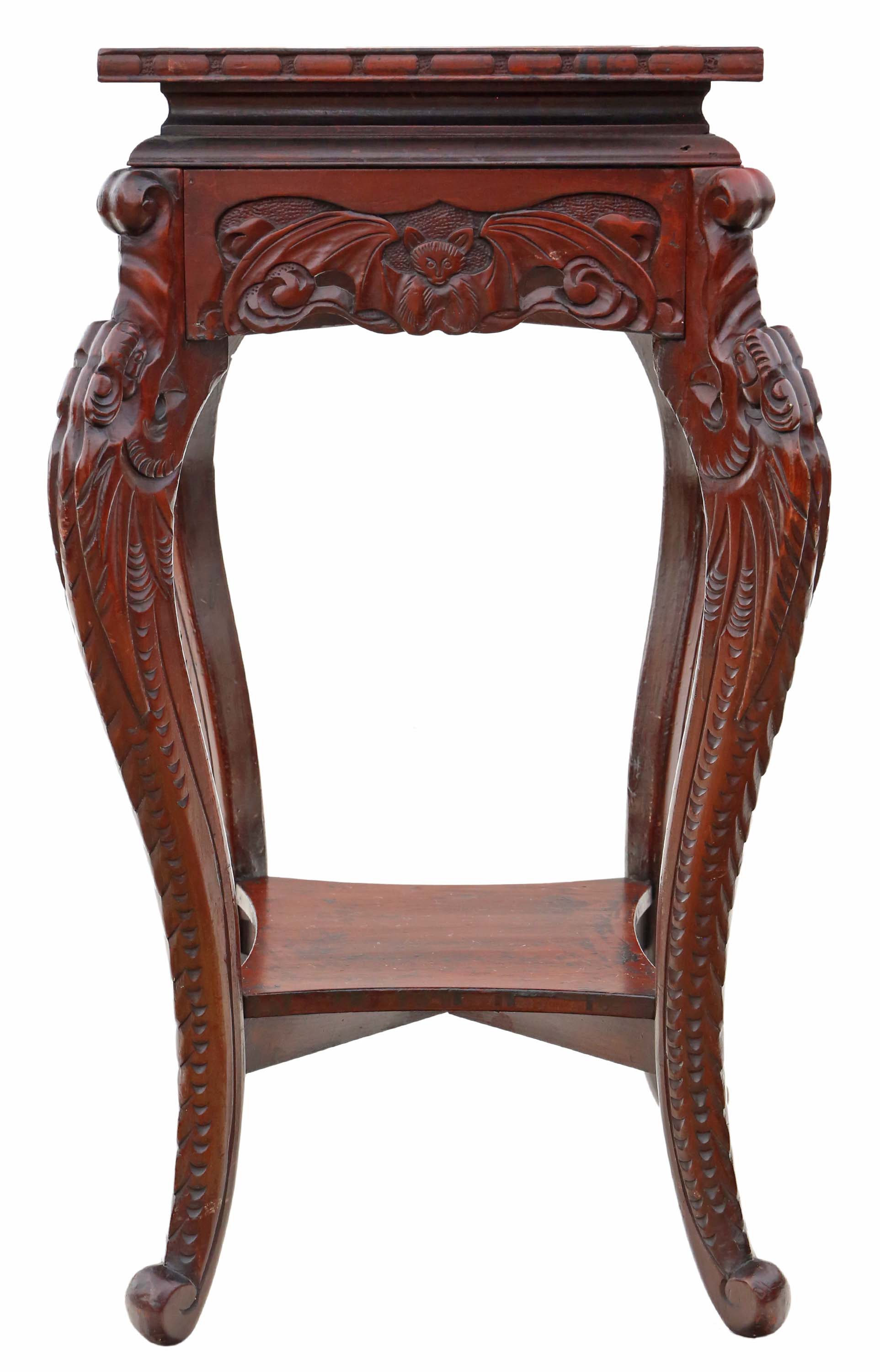 Antique C1920 Chinese oriental painted side occasional table stand ...