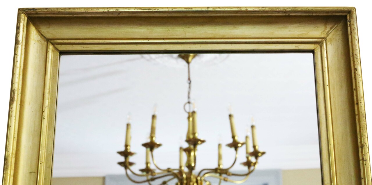 Antique large quality gilt C1900 overmantle wall mirror - Prior and ...