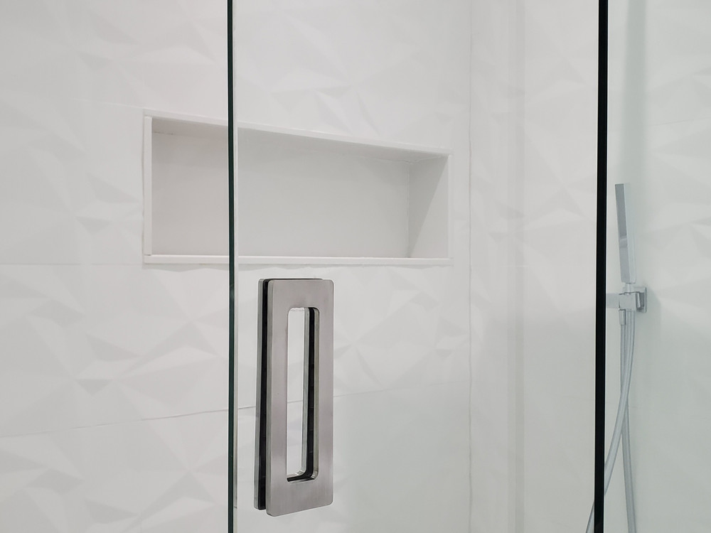 Rectangular Sliding Door Handle - 6" x 2" Brushed Satin Finish