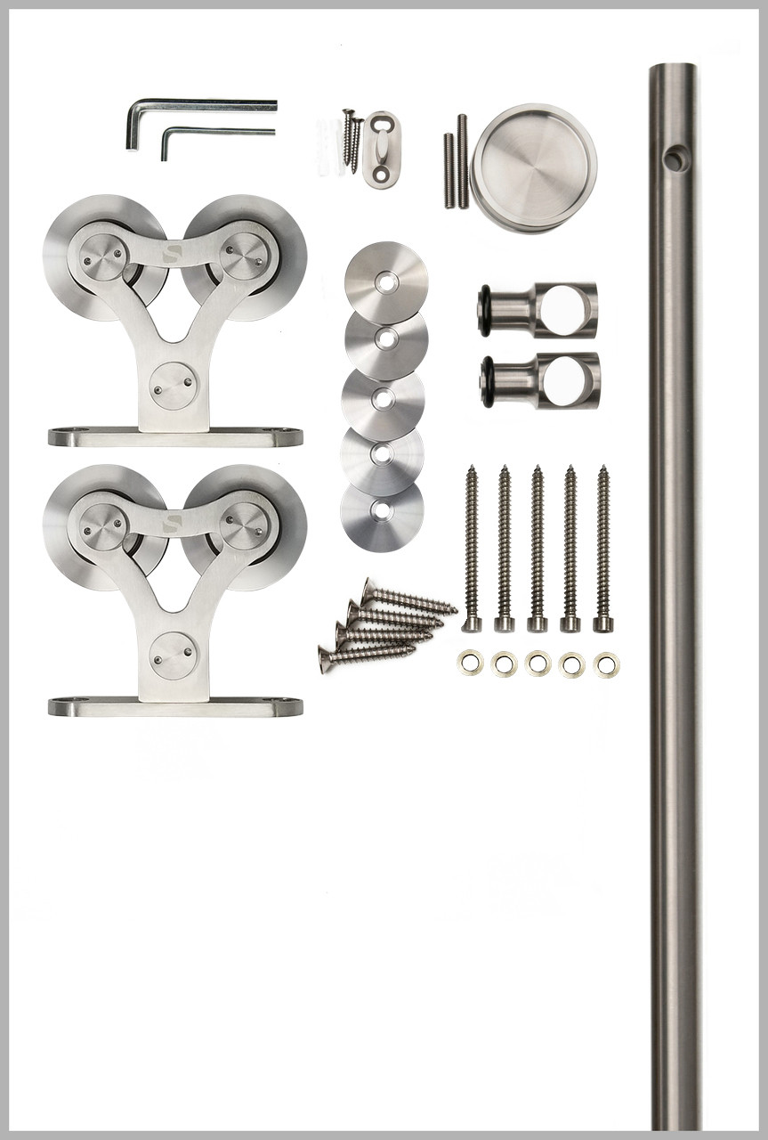 Victory - WT Series, Sliding Barn Door - Brushed Satin