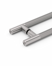 Brushed Satin US32D/630 Finish - Knurled Ladder Pull Door Handle