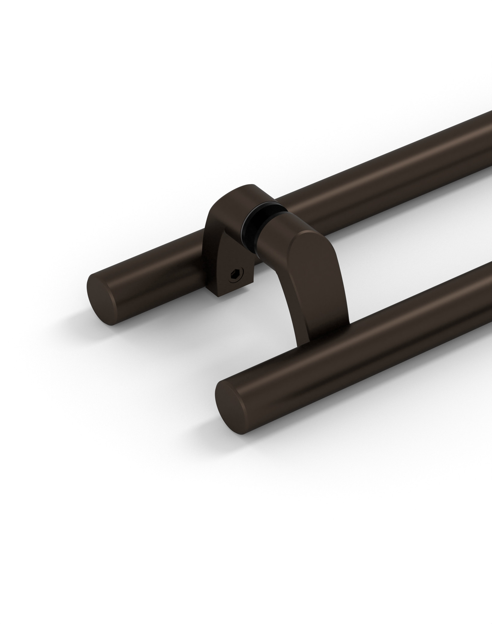Post Mount Offset SS316 Pull Handle - Bronze Powder Coated
