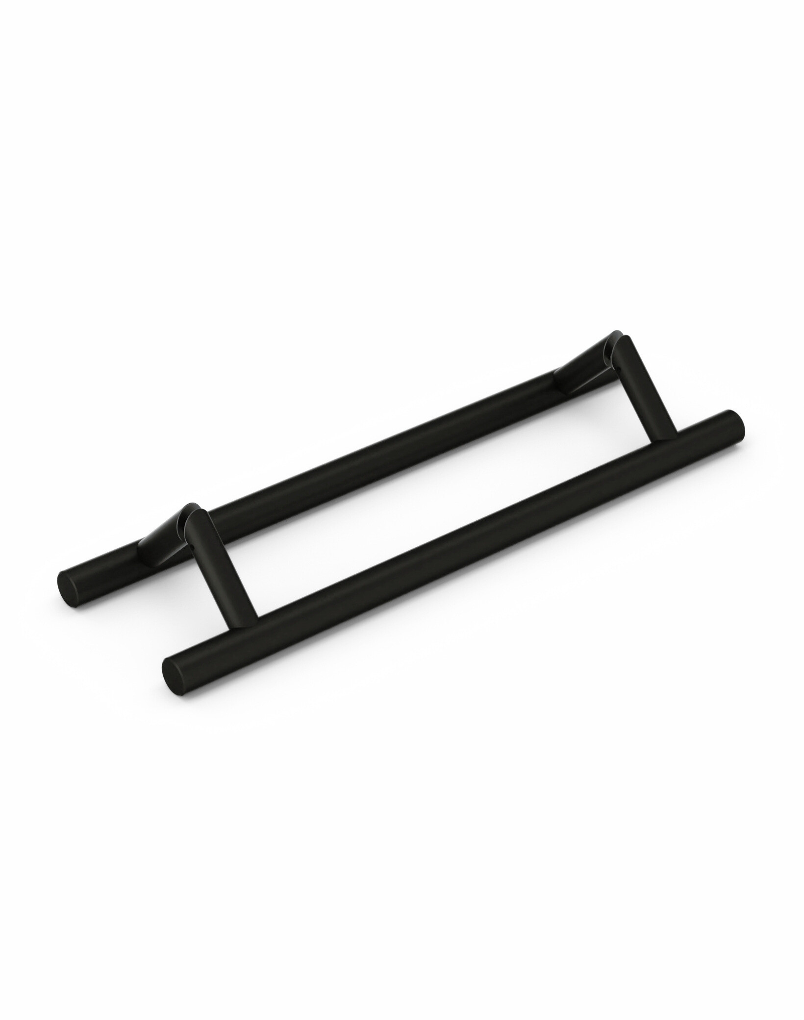 Matte Black 45º Offset Ladder Pull Back-to-Back Handle