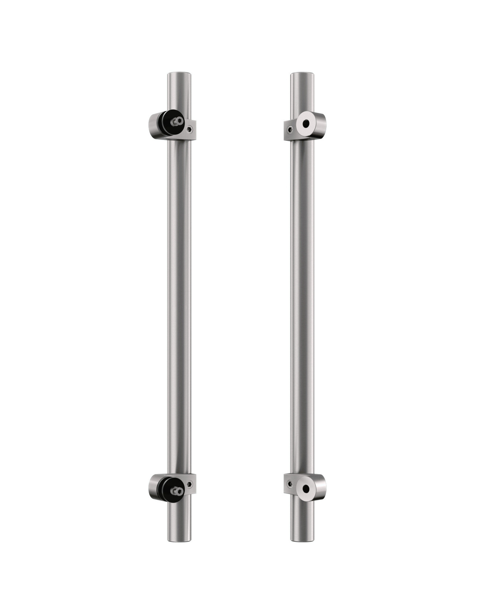 Post Mount Offset Pull Handle - Brushed Satin US32D/630