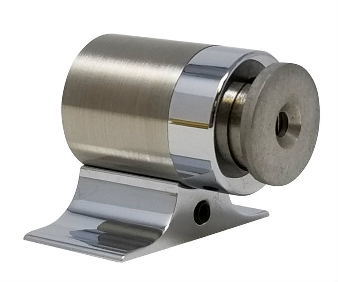 Floor-Mounted Magnetic Door Stop - Brass Gold Finish