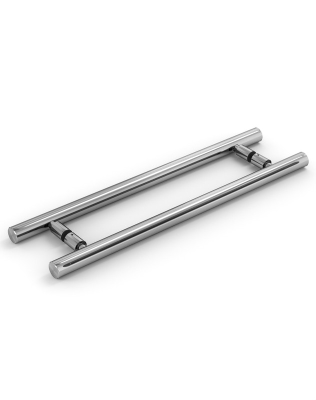 Ladder Pull Handle With Floating Neck Posts - Polished Finish