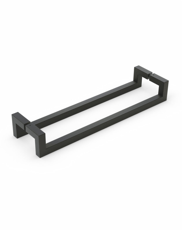 Pro-Line Series: 45º Offset 1" x 1" Square Pull Handle, Matte Black