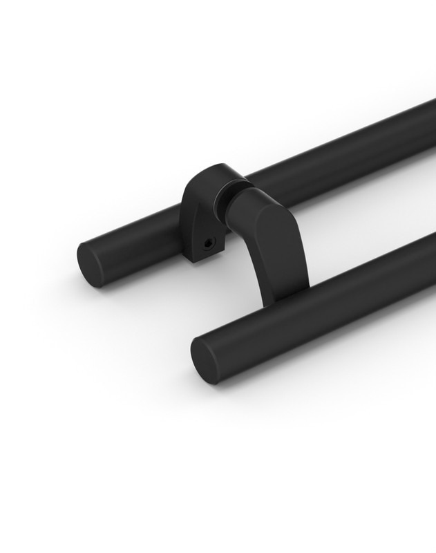 84" PostMount Offset Ladder Pull Handle with 3-hole mounting - Back-to ...