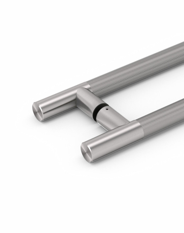 Brushed Satin US32D/630 Finish - Knurled Ladder Pull Door Handle