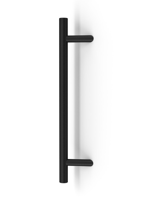 Offset Ladder Style Black Anodized Aluminum Door Handles & Pull