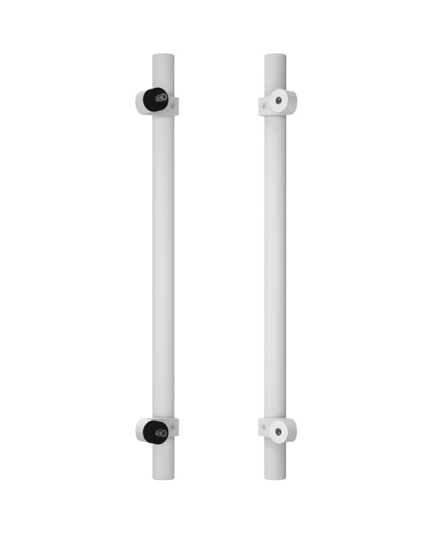 Post Mount Offset SS316 Pull Handle - White Powder Coated