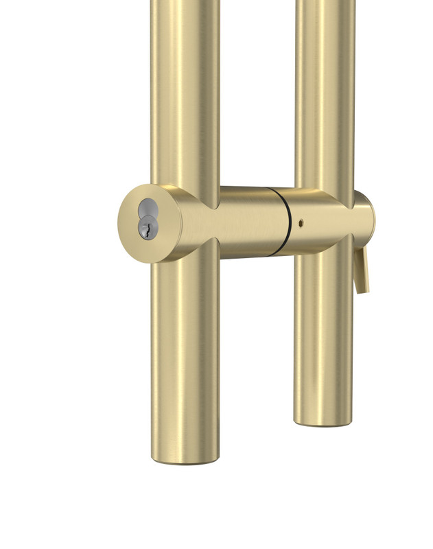 72" Upwards Locking Ladder Pull Handle - Satin Brass Finish